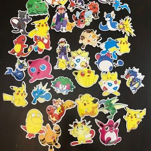 Office | 38 Pc Pokemon Go Pikachu Vinyl Stickers Bundle | Poshmark